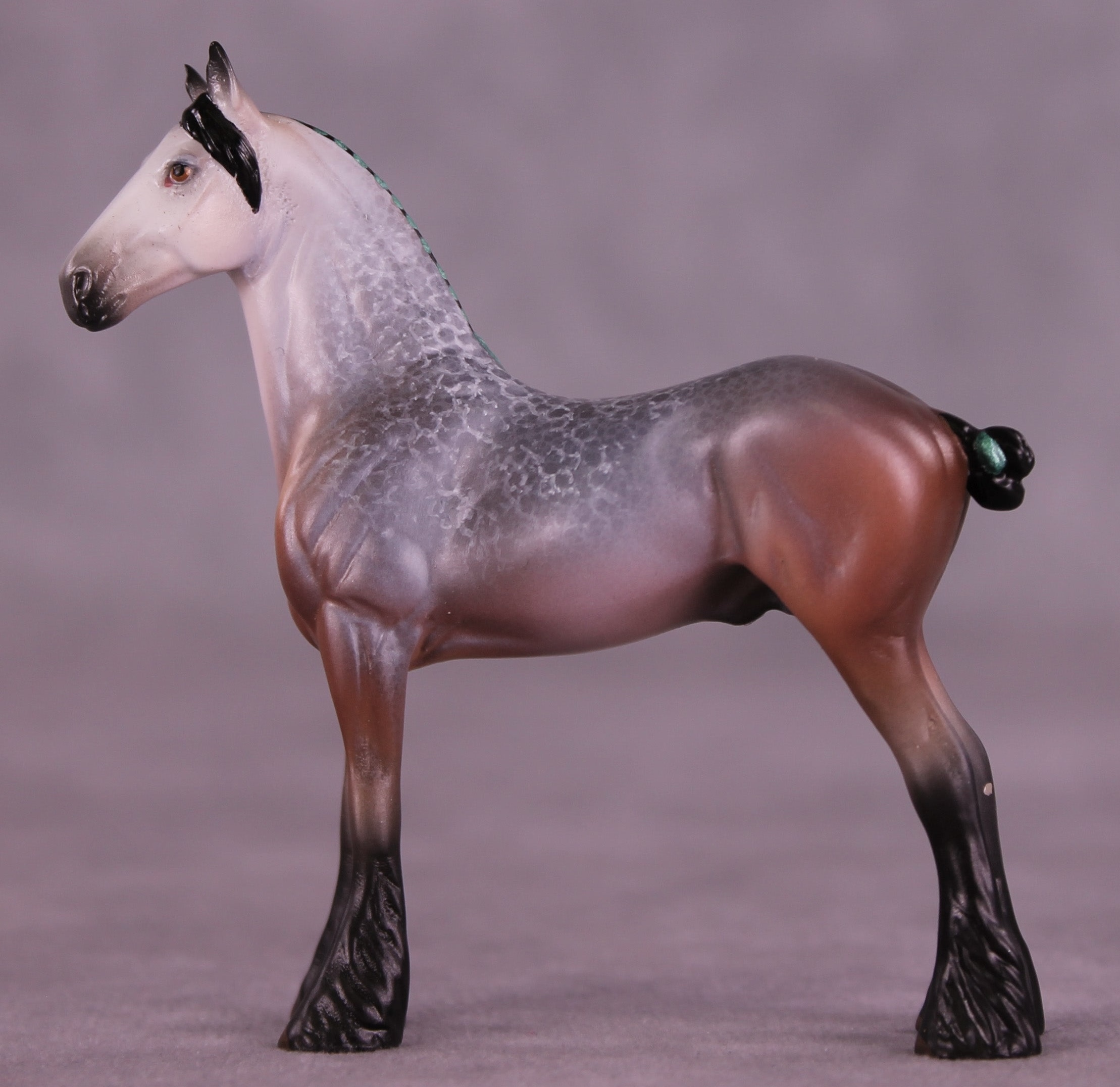 A Pony For Christmas! - Reverse Dapple Rose Grey Draft Chip | StoneHorseRef