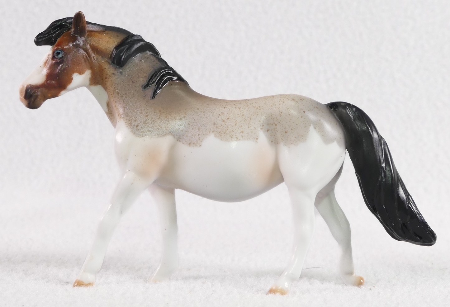 Sept 2024 Grab Bag Chips: Pony Series - Roan Splash Pinto | StoneHorseRef